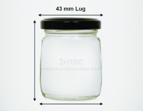 100ml Crown Glass Jar – Nandini Sales Corporation