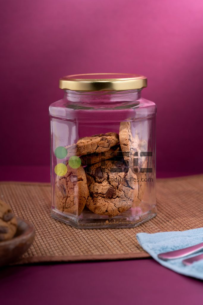 400ml Hexagonal Glass Jar – Nandini Sales Corporation